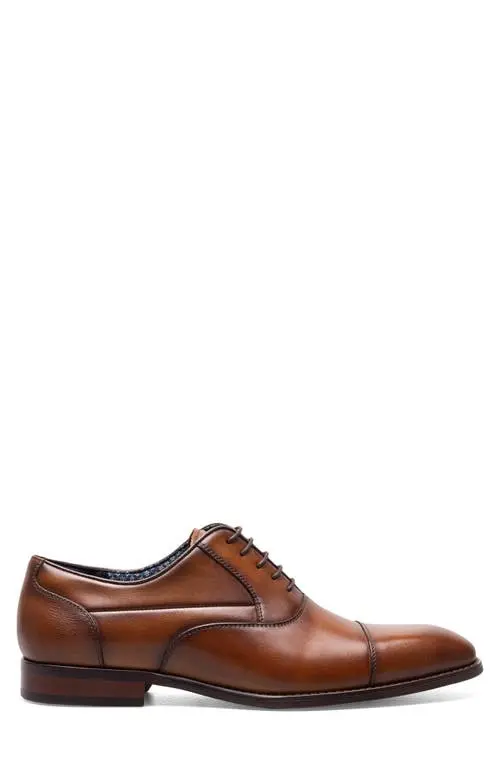 STACY ADAMS Kallum Cap Toe Oxford - Cognac