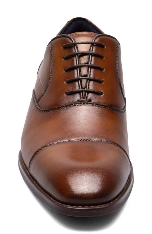STACY ADAMS Kallum Cap Toe Oxford - Cognac