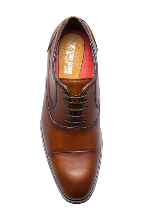 STACY ADAMS Kallum Cap Toe Oxford - Cognac