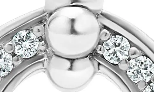 Lagos Caviar Spark Diamond Open Circle Stud Earrings