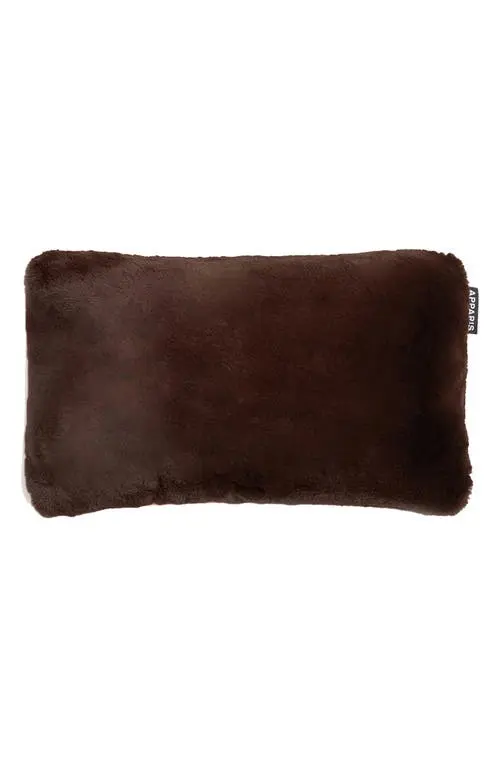 Apparis Cicly Faux Fur Accent Pillow - Espresso