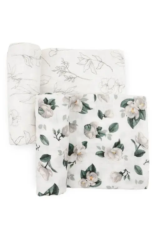 LITTLE UNICORN 2-pack Organic Cotton Muslin Swaddle Blanket - Magnolia