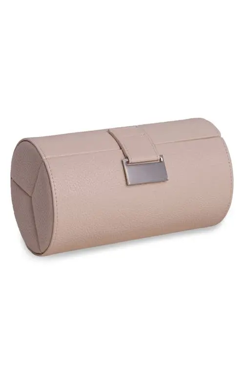 BEY-BERK Leather Sunglass Storage Case - Cream