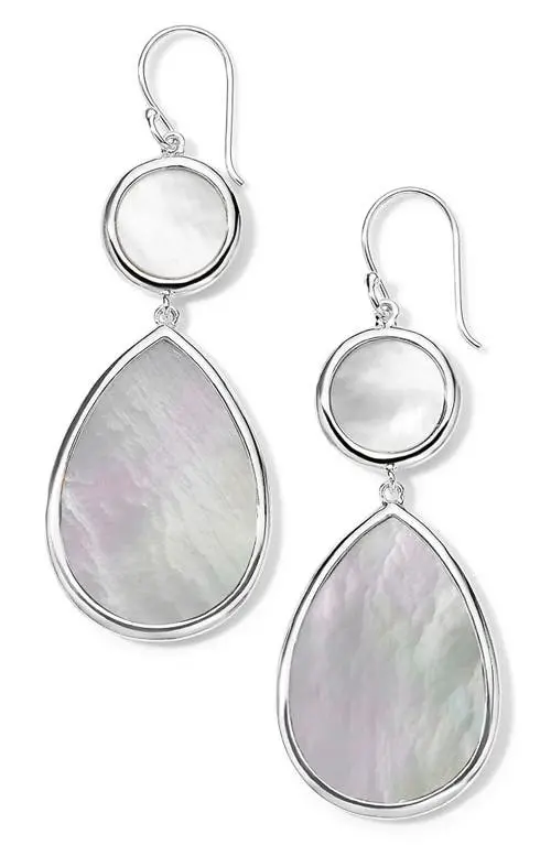 Ippolita Dot And Teardrop Mother-of-pearl Drop Earrings - Silver