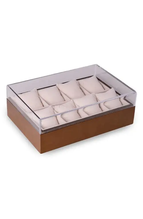 BEY-BERK Eight-watch Storage Case - Brown