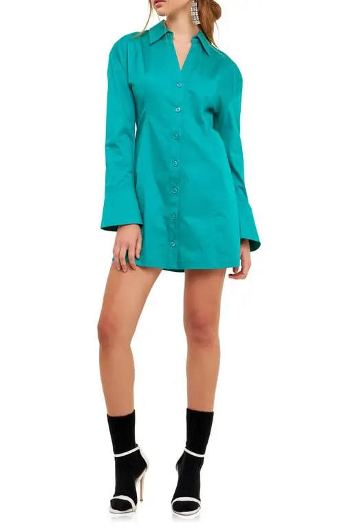 GREY LAB Cotton Blend Shirtdress