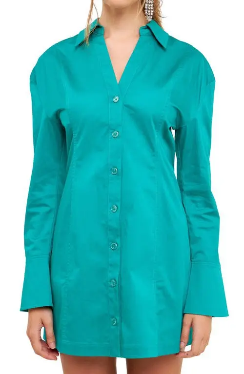 GREY LAB Cotton Blend Shirtdress