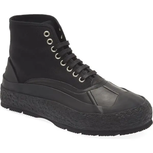 JIL SANDER High Top Sneaker - Black