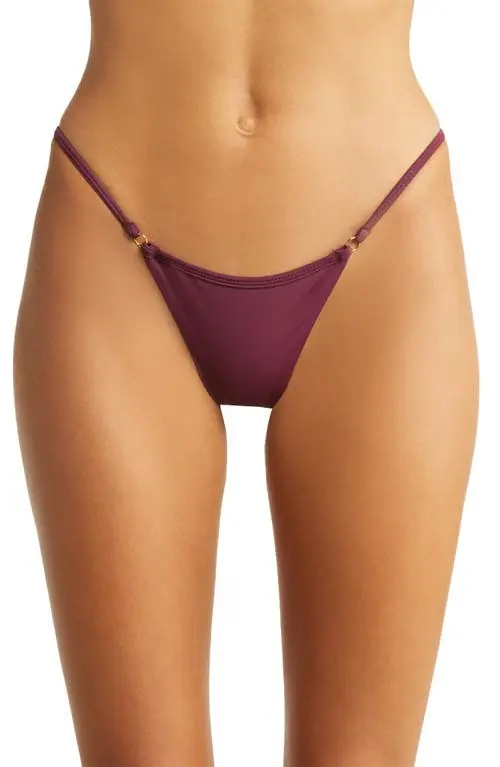 House Of Cb Thong Bikini Bottoms - Prune