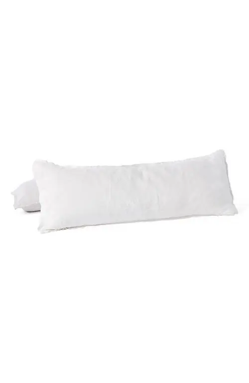 COYUCHI Relaxed Organic Linen Lumbar Pillow Cover - Alpine White