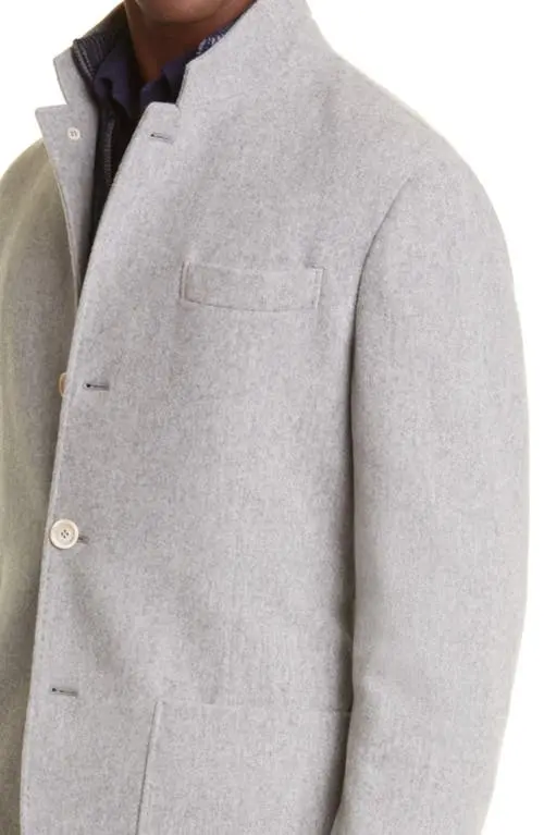 Brunello Cucinelli Patch Pocket Cashmere Jacket - C2148-pearl Grey