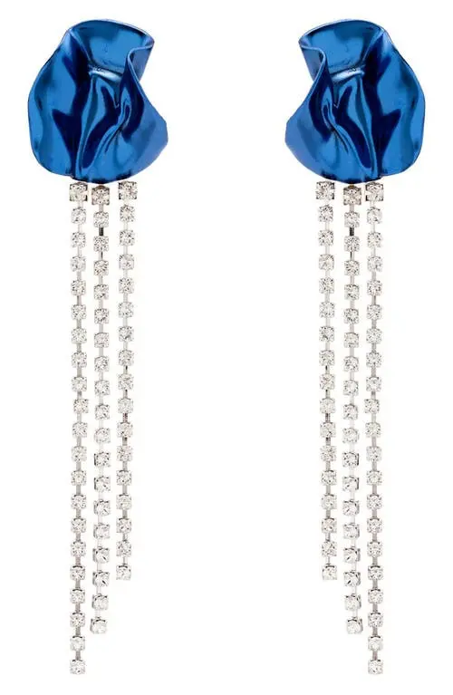 STERLING KING Georgia Crystal Drop Earrings - Cobalt Blue