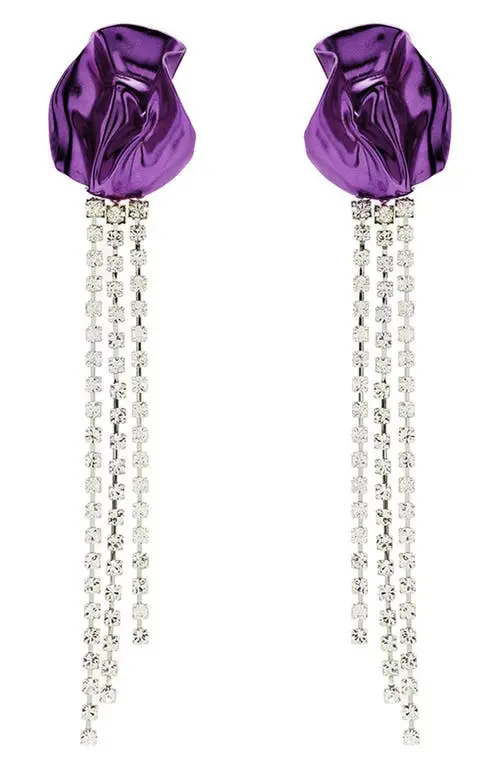 STERLING KING Georgia Crystal Drop Earrings - Violet
