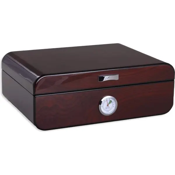 BEY-BERK Gerard 40 Cigar Humidor - Brown