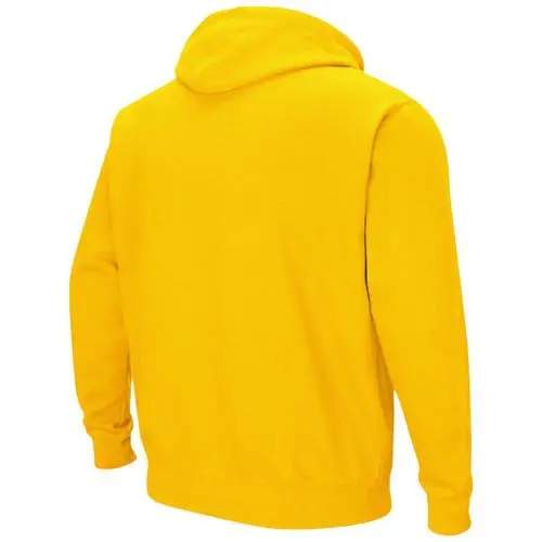 COLOSSEUM Michigan Wolverines Arch & Logo 3.0 Pullover Hoodie - Maize