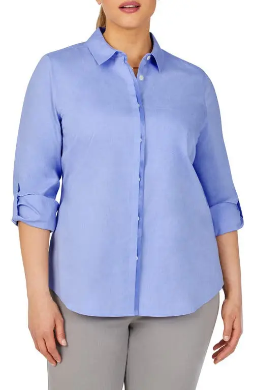 Foxcroft Charlie Roll-tab Non-iron Cotton Shirt