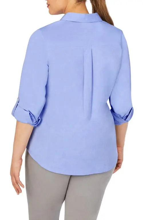 Foxcroft Charlie Roll-tab Non-iron Cotton Shirt