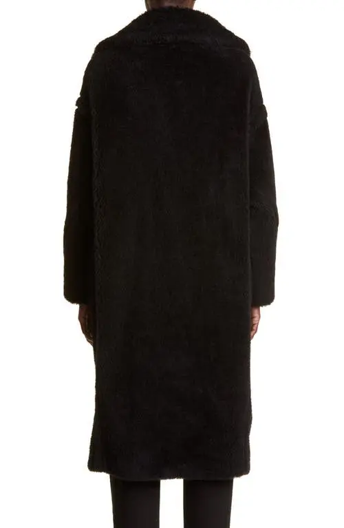 Max Mara Tedgirl Double-breasted Alpaca-blend Coat - Black