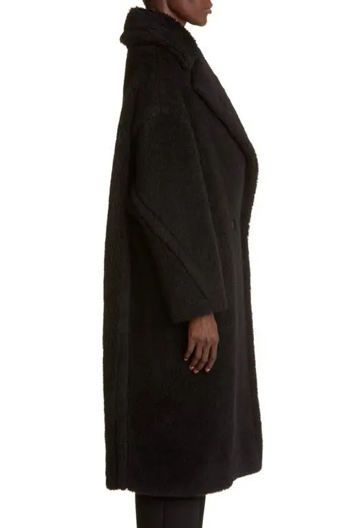 Max Mara Tedgirl Double-breasted Alpaca-blend Coat - Black