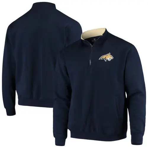 COLOSSEUM Montana State Bobcats Tortugas Logo Quarter-zip Jacket - Navy