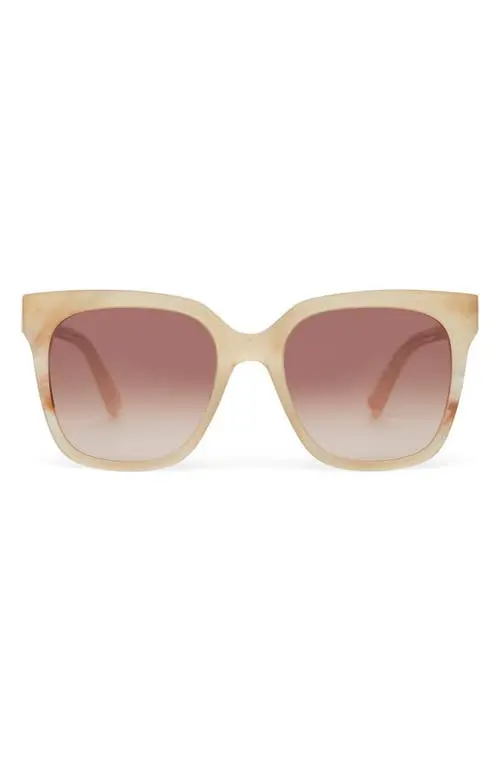 Toms Natasha 53mm Polarized Square Sunglasses - Oatmilk Latte Lamination