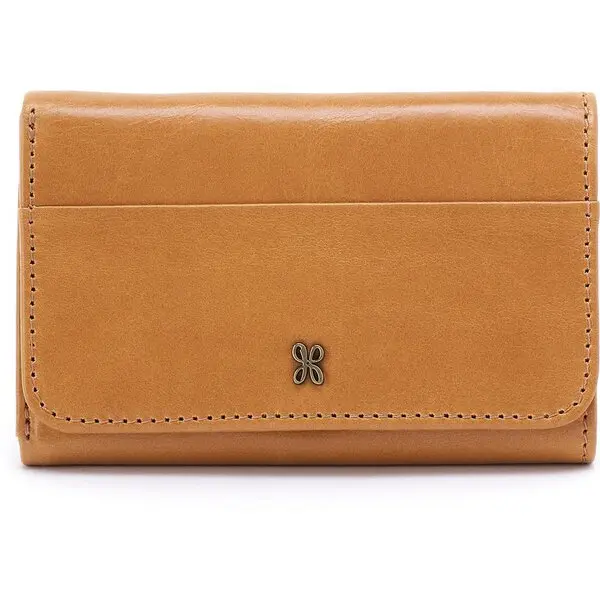 Hobo Jill Leather Trifold Wallet - Natural