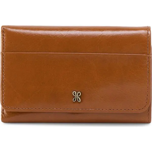 Hobo Jill Leather Trifold Wallet - Truffle
