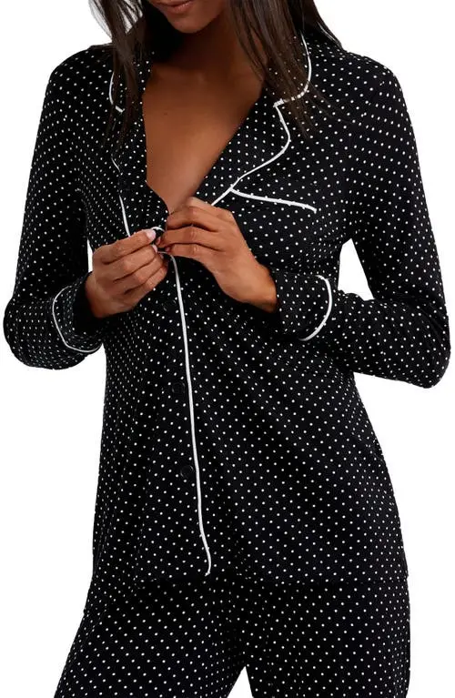 A Pea In The Pod Button-up Maternity/nursing Pajamas