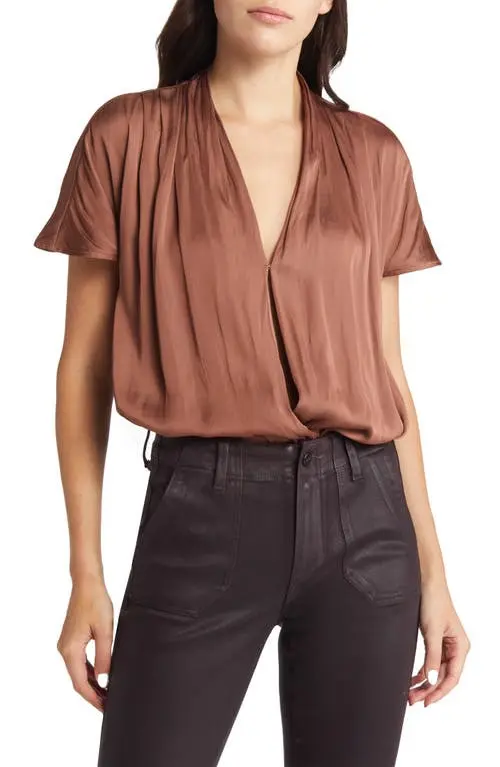 Paige Dijon Short Sleeve Bodysuit