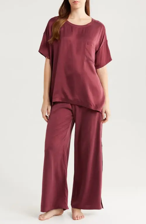 Lunya Washable Silk Pajamas - Calliope Wine