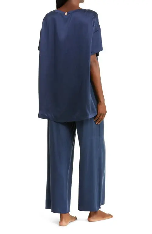 Lunya Washable Silk Pajamas - Deep Blue
