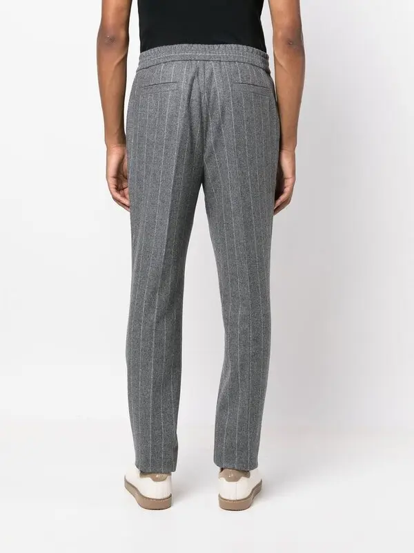 Brunello Cucinelli Stripe-pattern Straight Trousers - Grey
