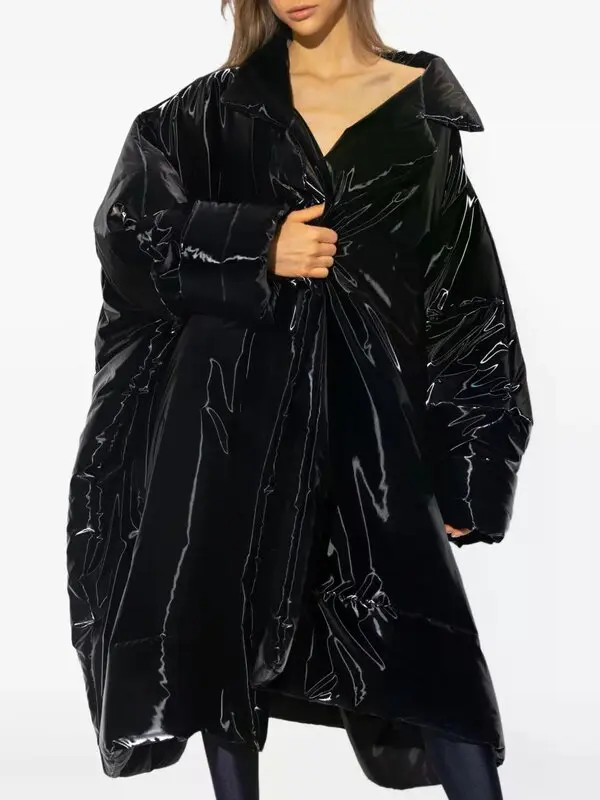 Saint Laurent Lacquered-finish Oversized Coat