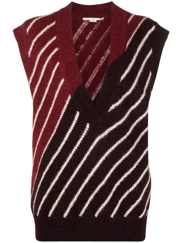 Stella McCartney Striped Alpaca Wool-blend Knitted Top