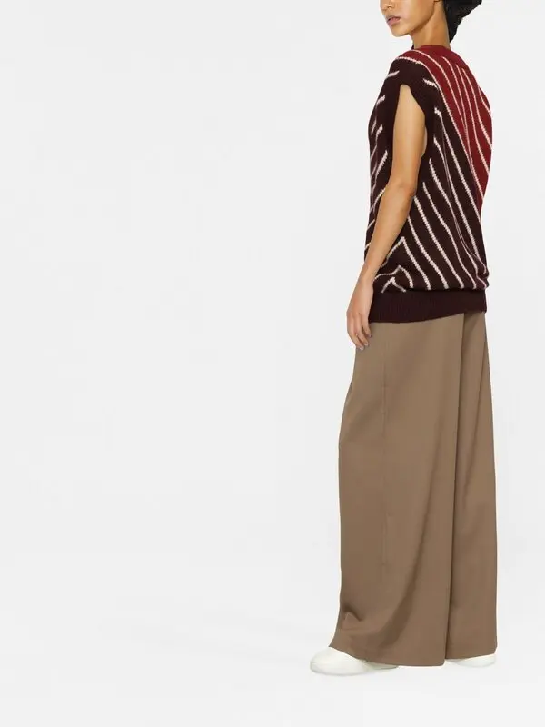 Stella McCartney Striped Alpaca Wool-blend Knitted Top