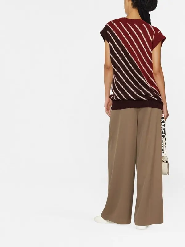 Stella McCartney Striped Alpaca Wool-blend Knitted Top