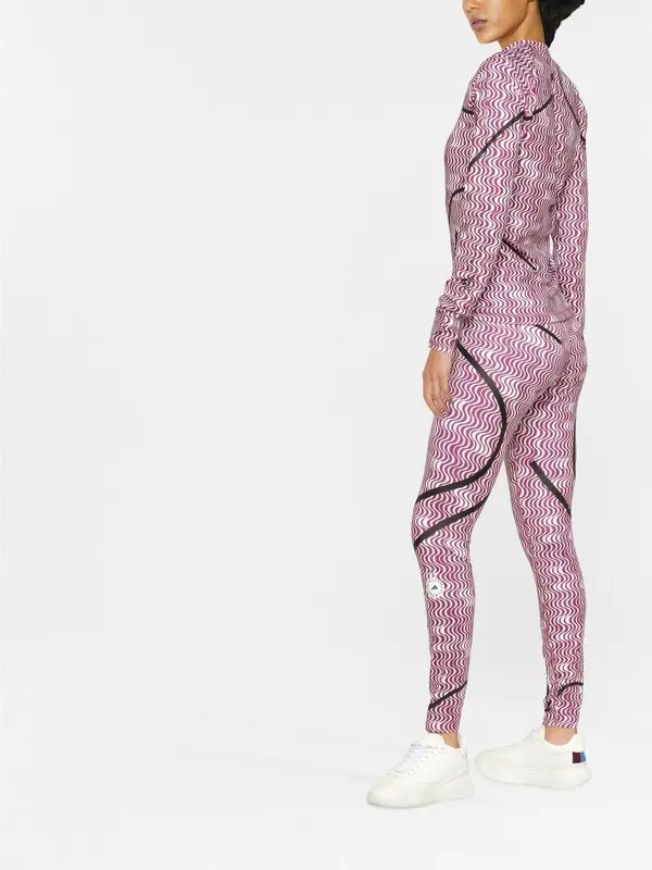 Adidas By Stella McCartney Abstract-print Yoga Top