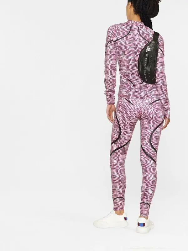 Adidas By Stella McCartney Abstract-print Yoga Top