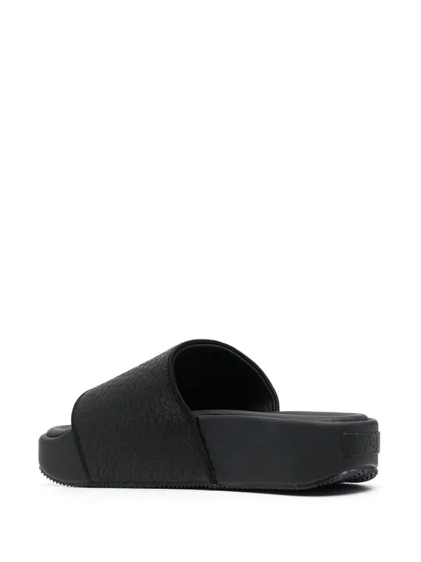 Y3 Pebbled Open-toe Slides - Black