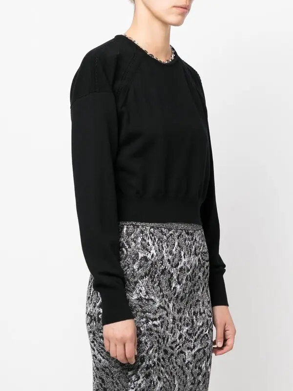 Rabanne Chain-link Neckline Sweater - Black