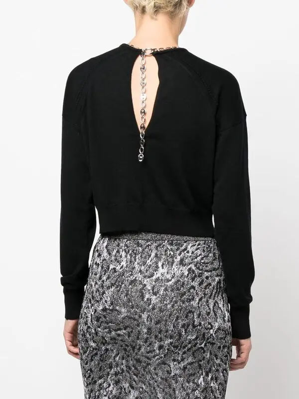 Rabanne Chain-link Neckline Sweater - Black