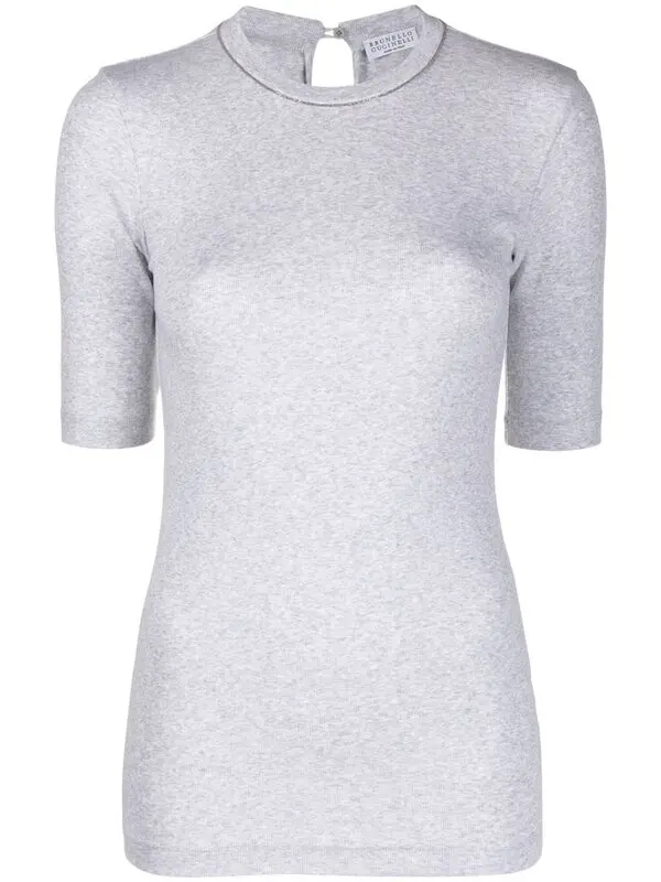 Brunello Cucinelli Chain-link Top - Grey