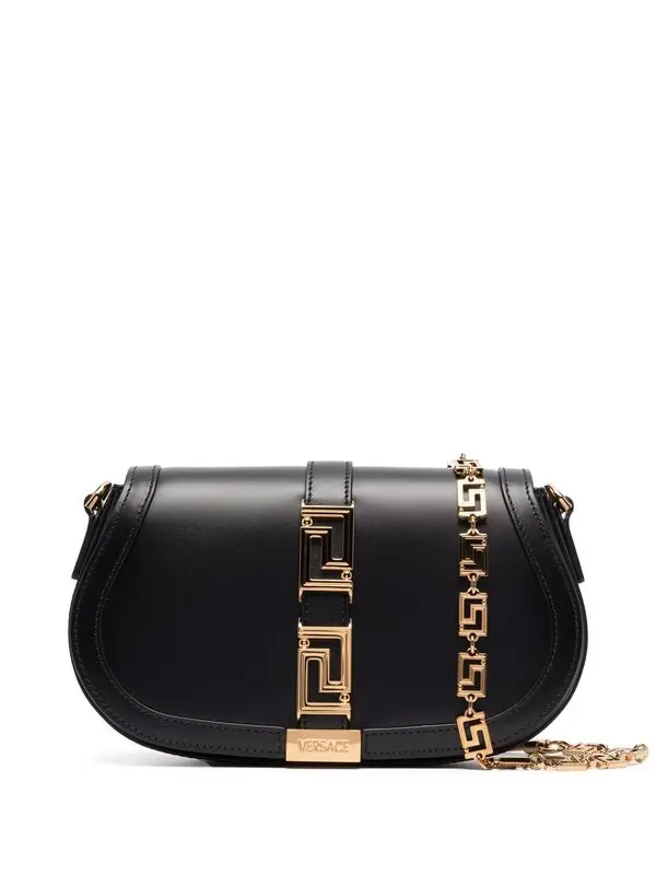 Versace Greca Goddess Shoulder Bag - Black