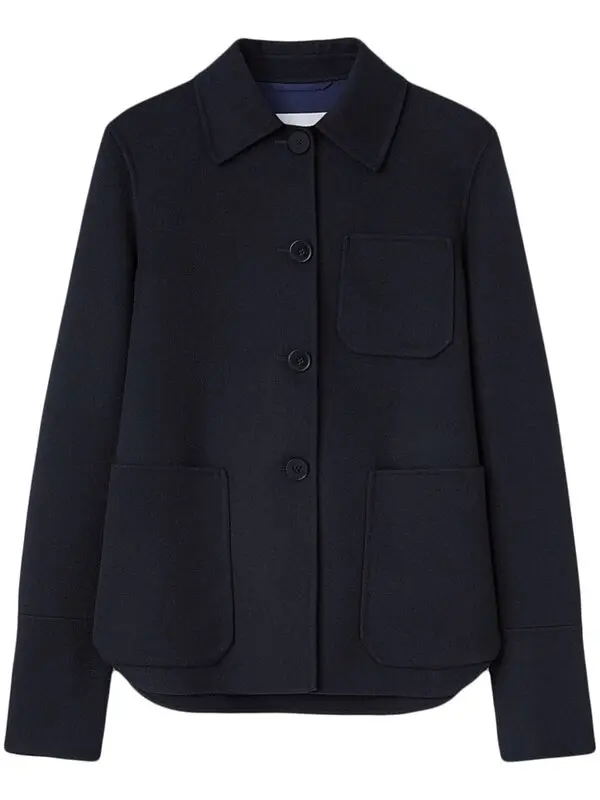 JIL SANDER Cashmere Shirt Jacket - Blue