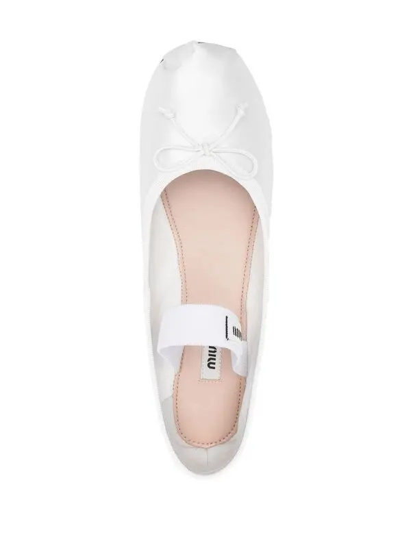 Miu Miu Logo Strap Ballet Flats