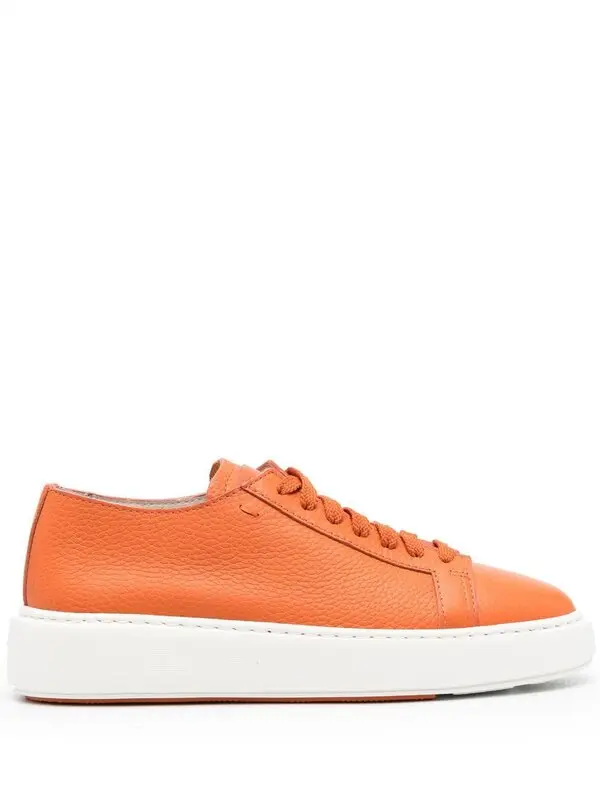 Santoni Lace-up Leather Sneakers