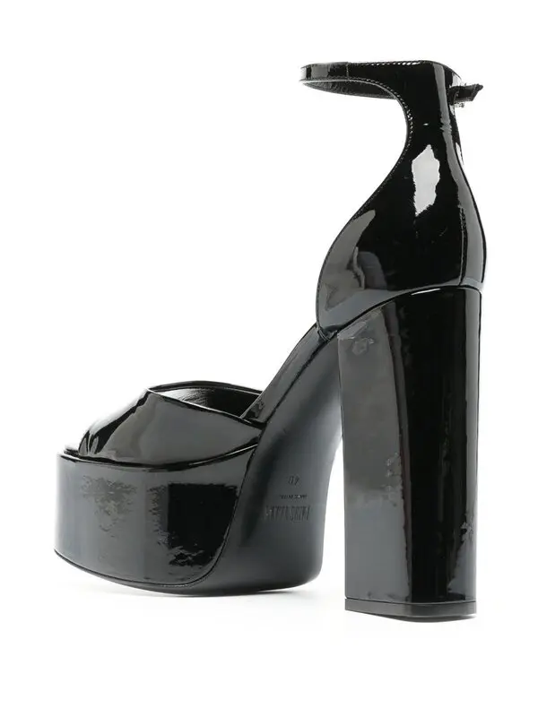 Paris Texas Patent Leather Platform Sandals - Black