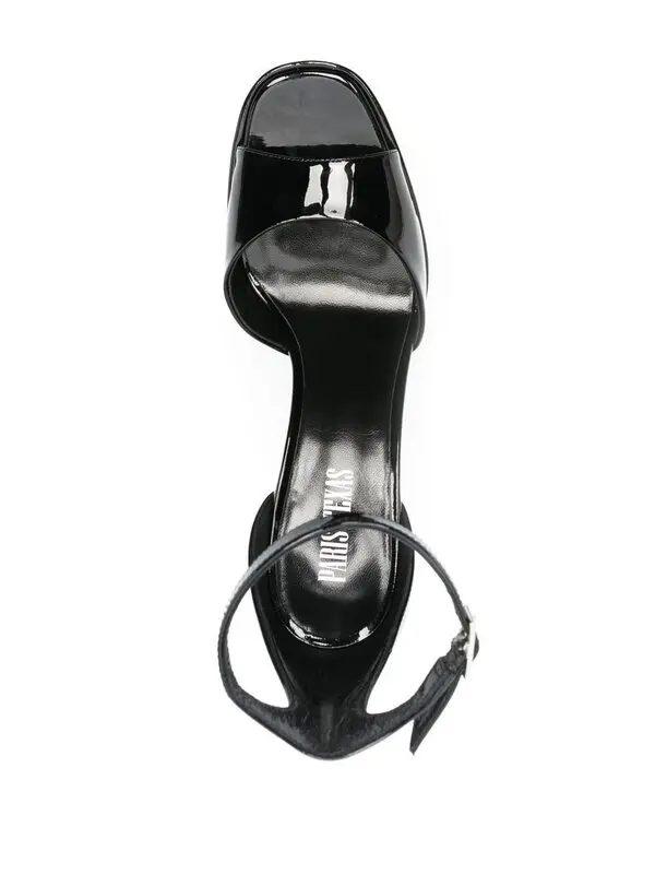 Paris Texas Patent Leather Platform Sandals - Black