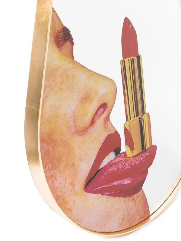 SELETTI X Toiletpaper Pear Tongue Mirror - Gold