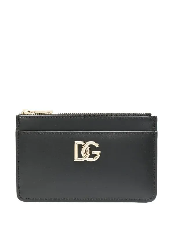 Dolce & Gabbana Dg-logo Leather Card Holder - Black